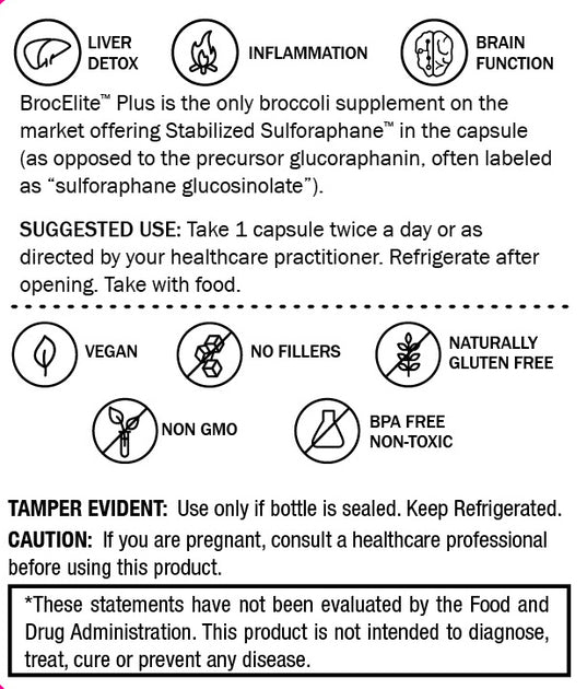 BrocElite® Plus - 30 caps - 3 Bottles***
